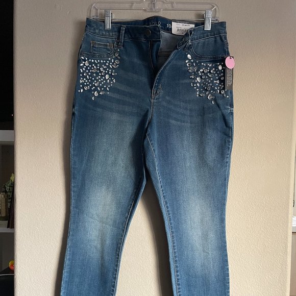BOLD elements | Jeans | Nwt Bold Elements Gems Curvy Skinny Jeans Size ...
